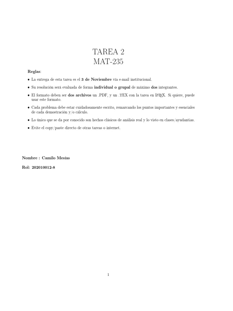 TAREA 2 Camilo M | PDF | Integral | Función holomorfa