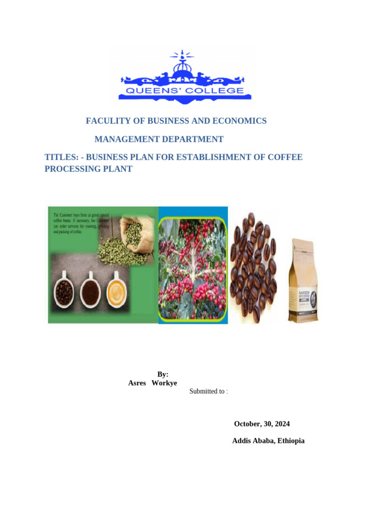 project plan | PDF | Coffee | Internal Rate Of Return