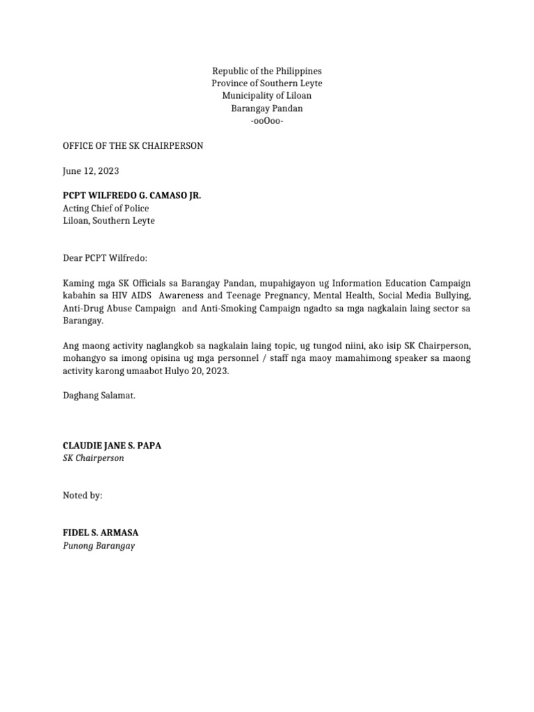 Request Letter 2 | PDF