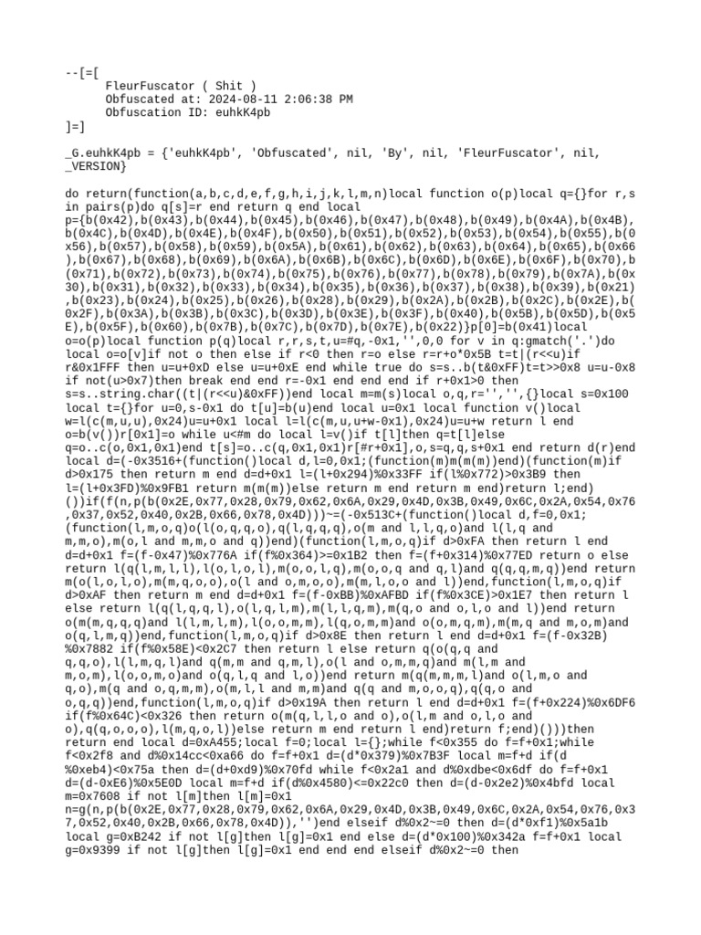 Obfuscated Code by FleurFuscator | PDF