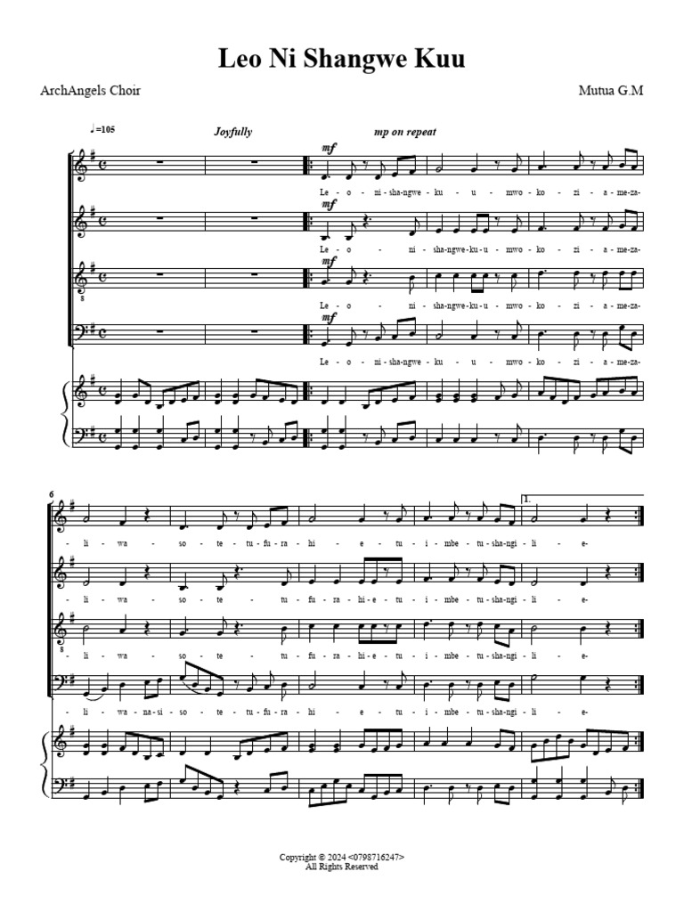 Leo Ni Shangwe Kuu | PDF