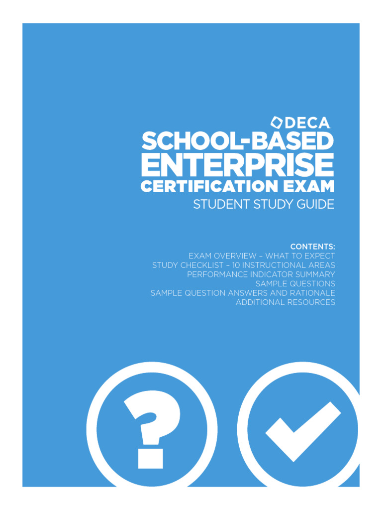 Teach DECA SBE Exam Study Guide Annual-1 | PDF | Pricing | Credit