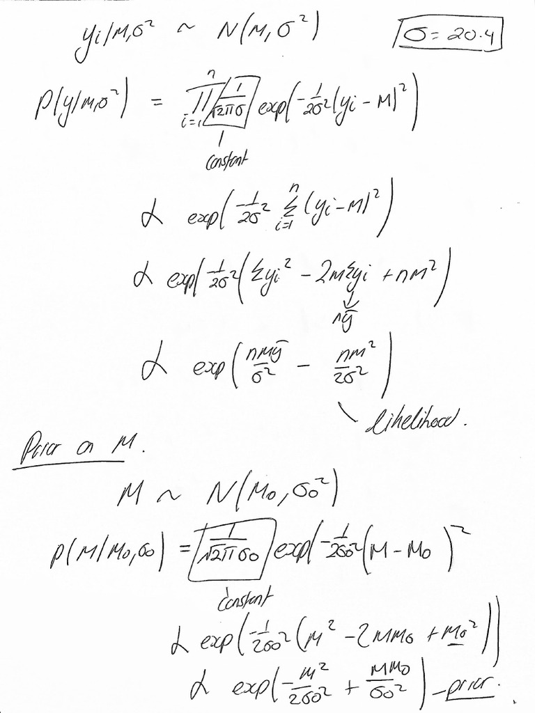 Week3 Single Parameter Normal Mu | PDF