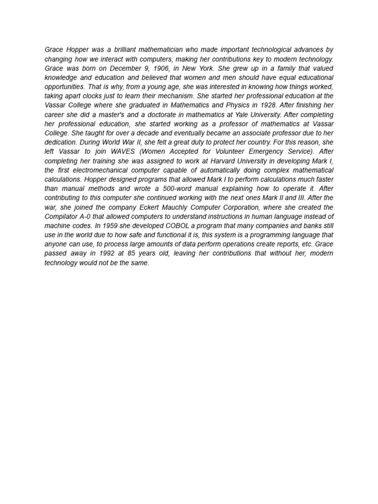 Grace Hopper | PDF