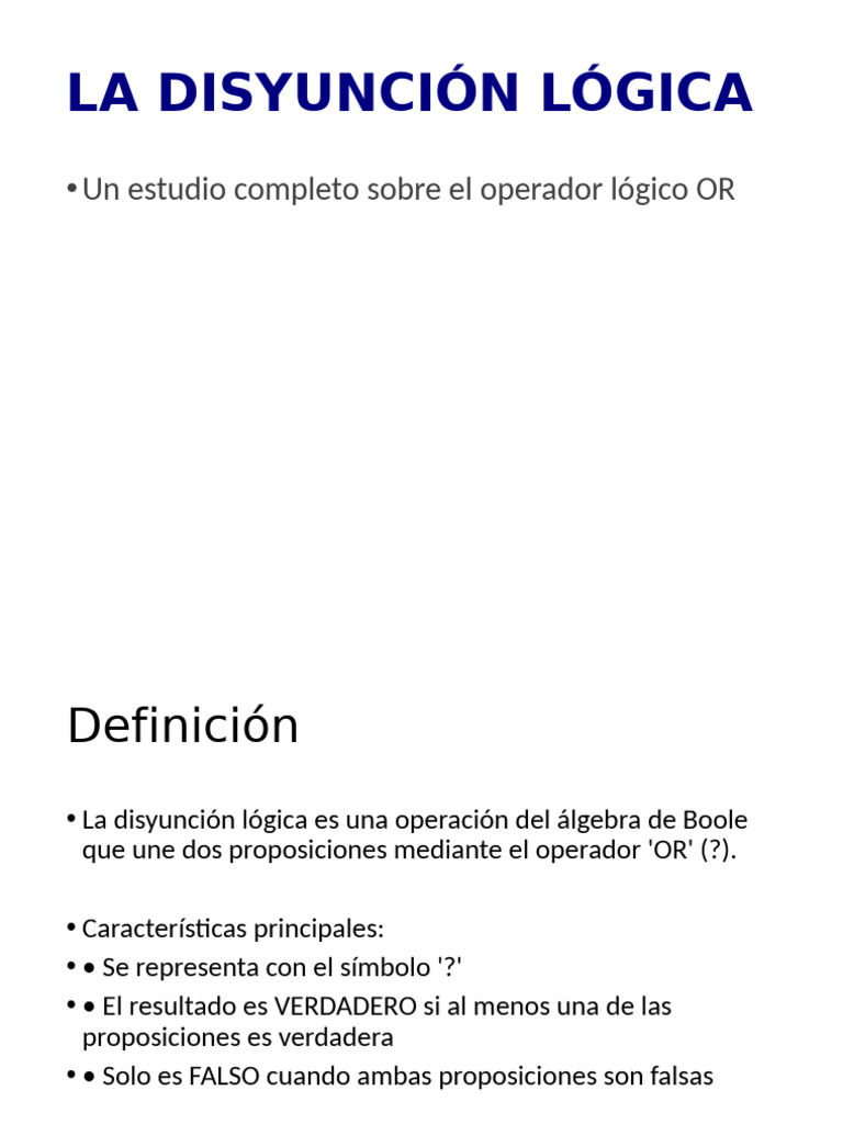 Disyuncion Logica | PDF