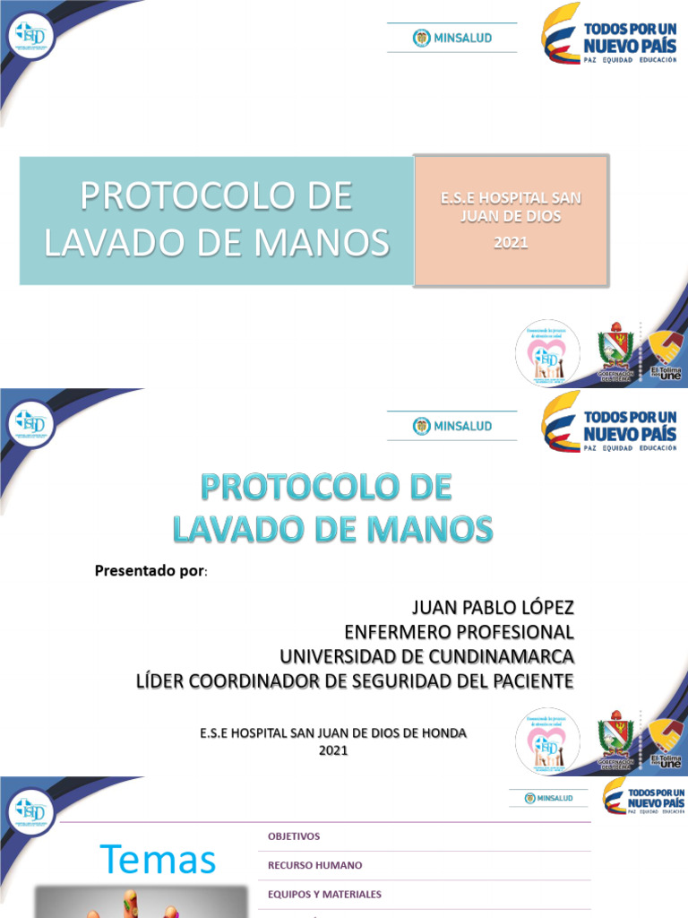 Protocolo de Lavado de Manos 2 | PDF | Lavado de manos | Especialidades Medicas