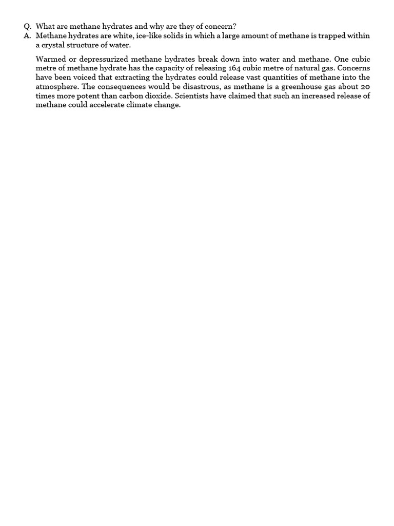 Methane Hydrates: Climate Threat | PDF