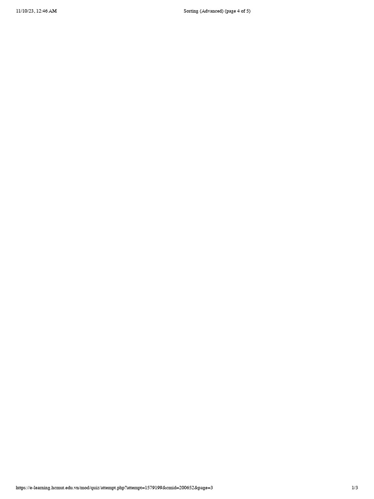 Sorting (Advanced) (Page 4 of 5) | PDF | Mathematical Logic | Computing