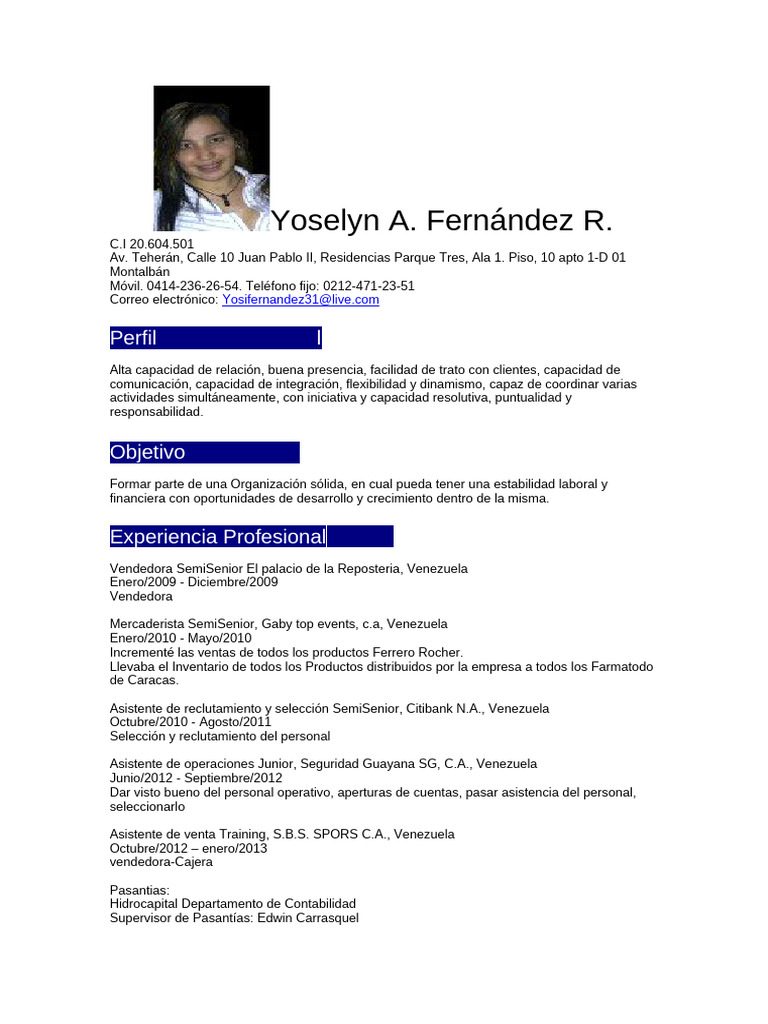 Curriculum Vitae | PDF | Venezuela