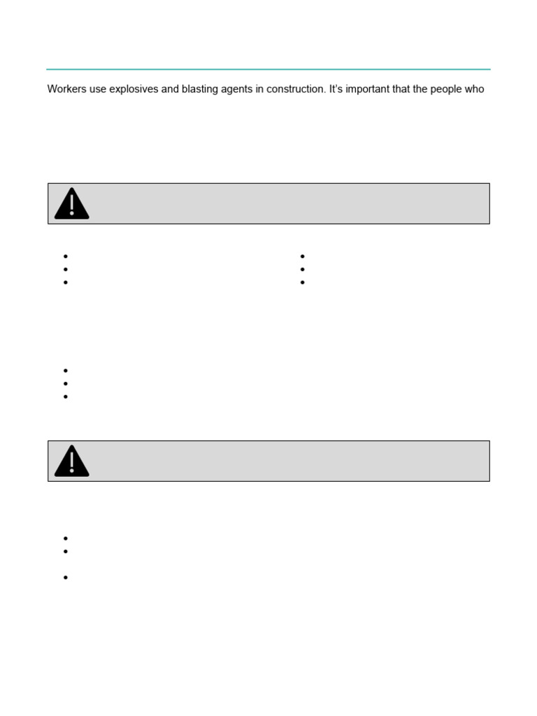 Blasting Area Awareness Job Aid PS5-103022 | PDF | Safety | Hazards