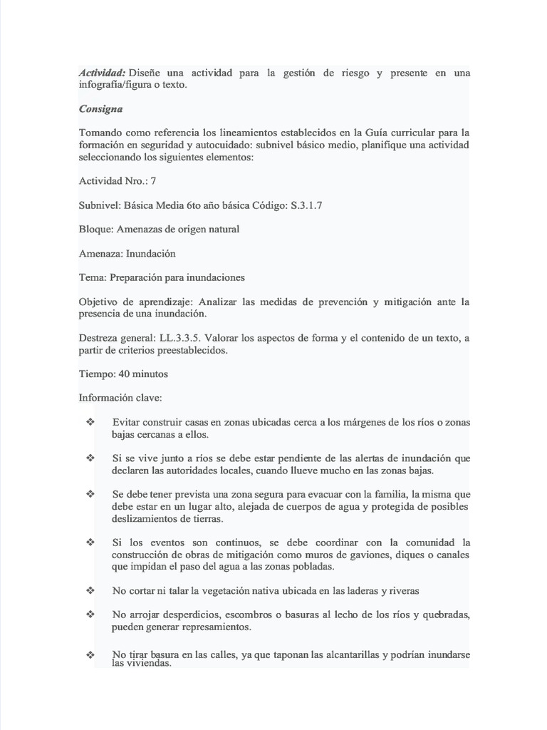 Actividad M3.T6.2. Diseñe Una Actividad para La Gestión de Riesgo y Presente en Una ...