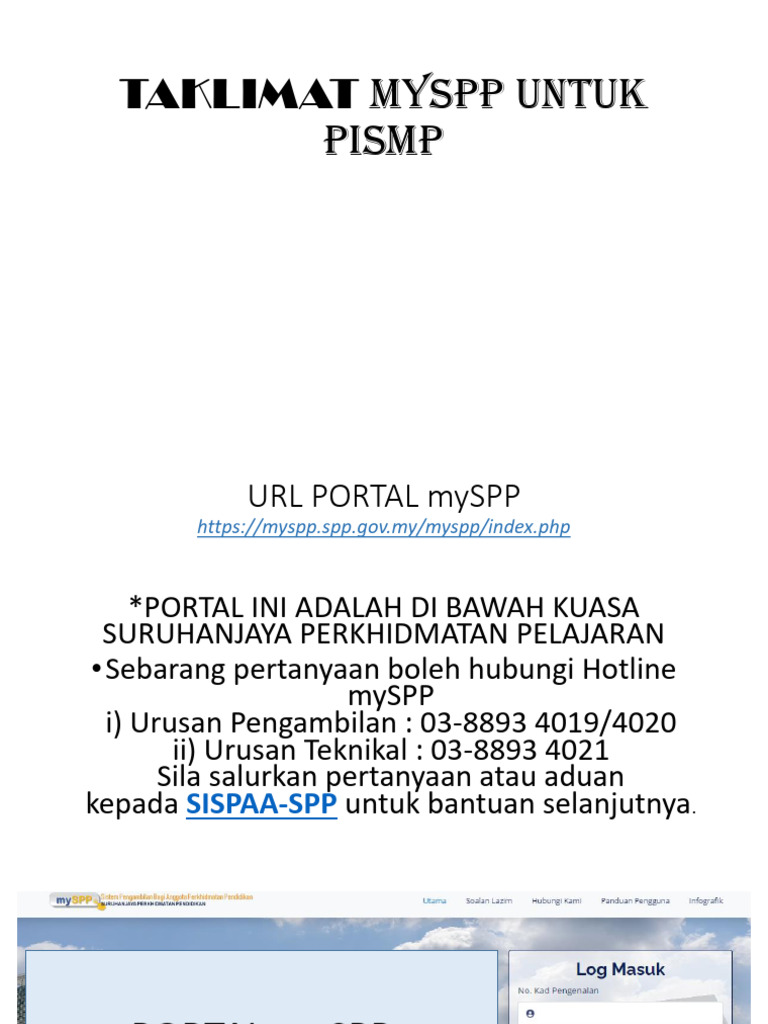 TAKLIMAT mySPP 2024 PISMP | PDF