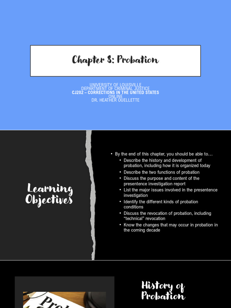 Chapter 8 PPT Slides-Probation-Online | PDF | Probation | Crimes