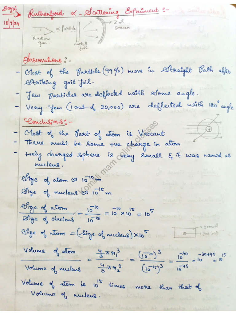 Atomic Structure Day 2 Notes B18 | PDF