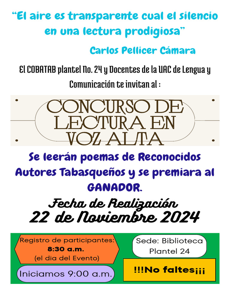 Concurso Lectura v.2 | PDF