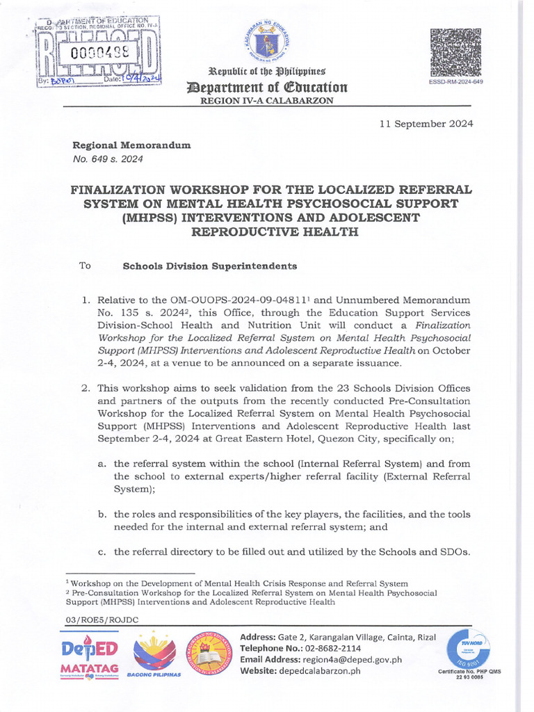 Deped 4a Essd RM 2024 649 Archive | PDF