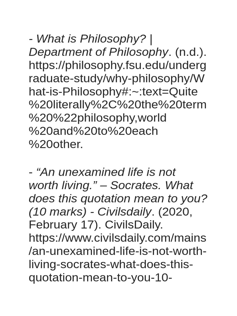 References For Philosophical Self APA Citation - 241101 - 090248 | PDF