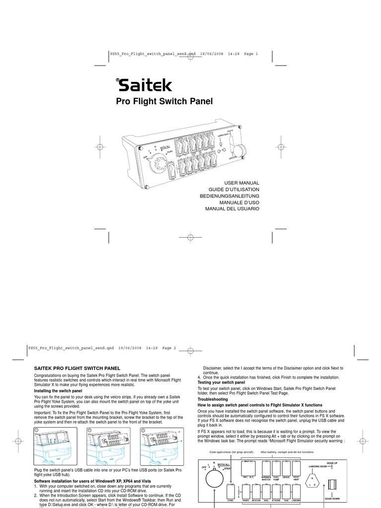 PZ55 Pro Flight Switch Panel Send | PDF | Electromagnetic Interference ...