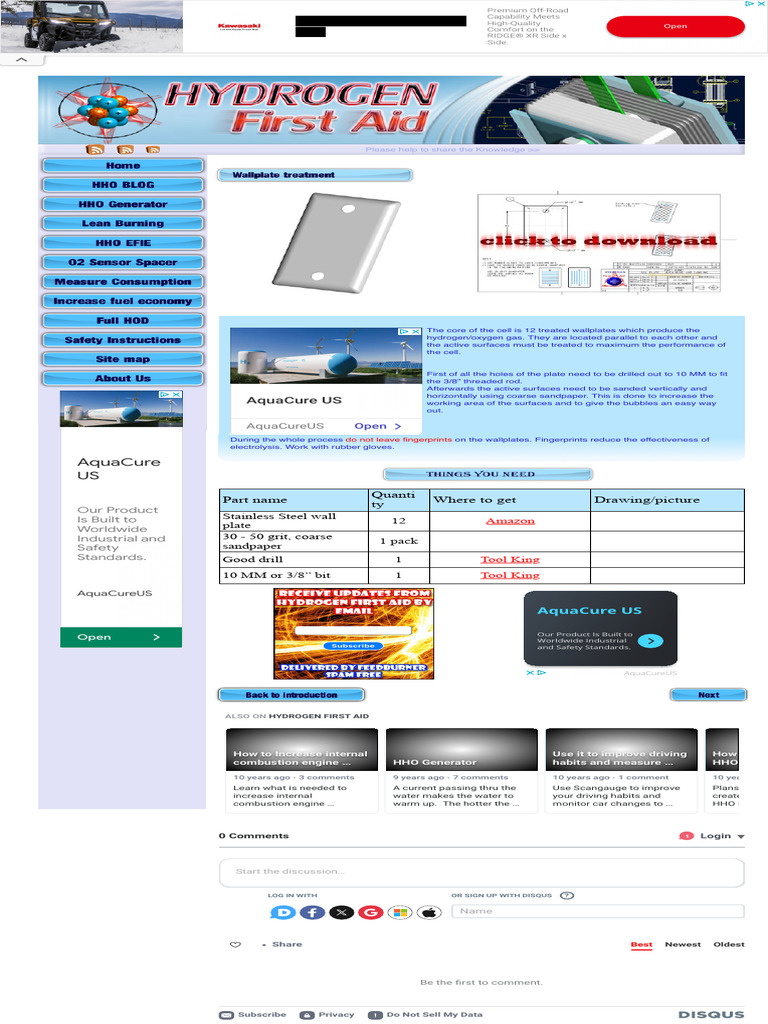 HHO Generator - Wallplate Treatment | PDF | Industrial Processes