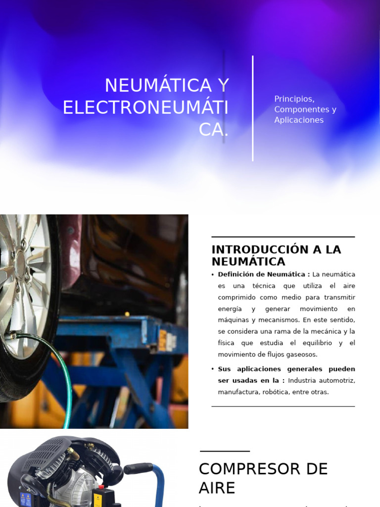 Neumática en la Industria Automotriz | PDF | Presión | Neumática