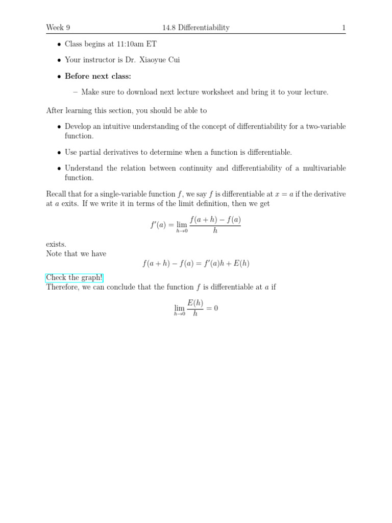 14 8 | PDF | Function (Mathematics) | Derivative