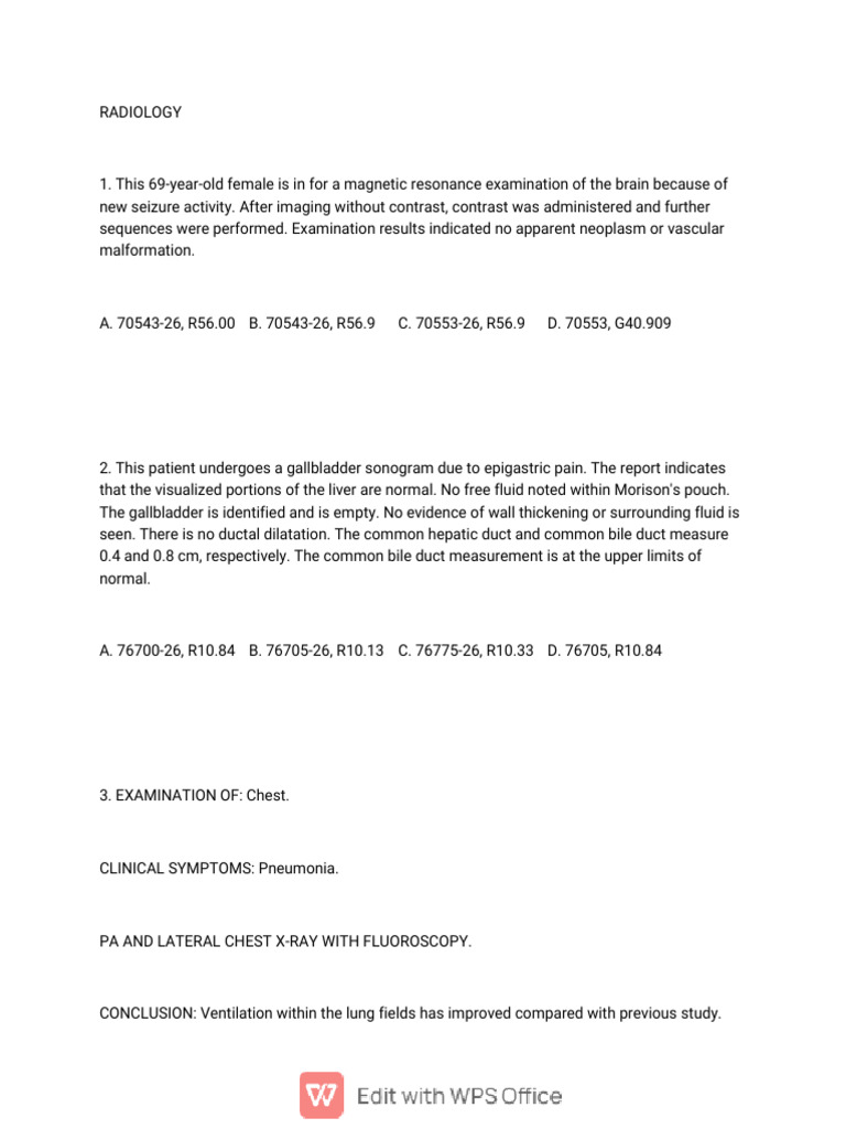 Radiology QUESTIONS | PDF | Radiology | Radiation Therapy
