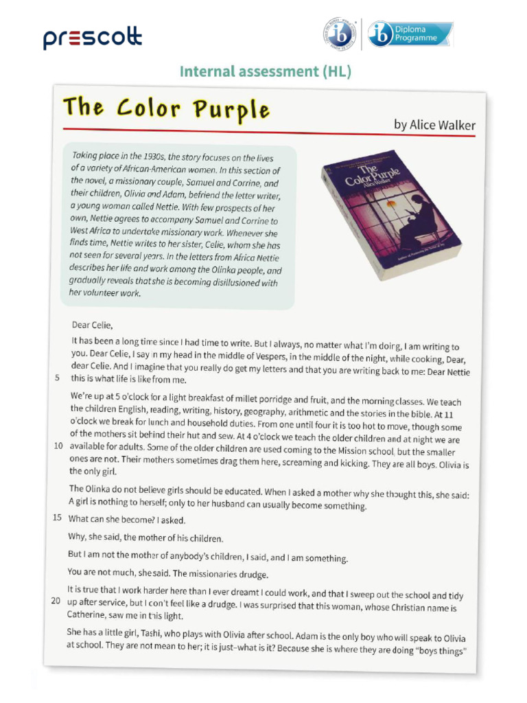 The Color Purple - Text | PDF