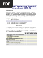 Cuestionario de Ansiedad Generalizada-7 (GAD-7) | PDF