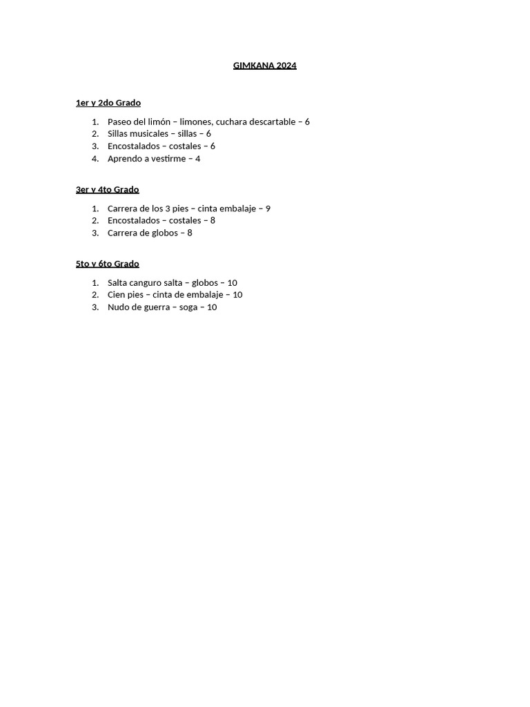 Gimkana 2024 | PDF