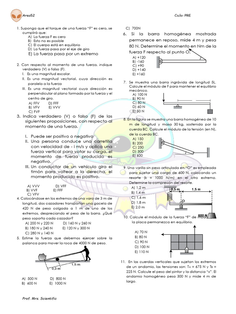 Estatica 2 | PDF | Esfuerzo de torsión | Fuerza