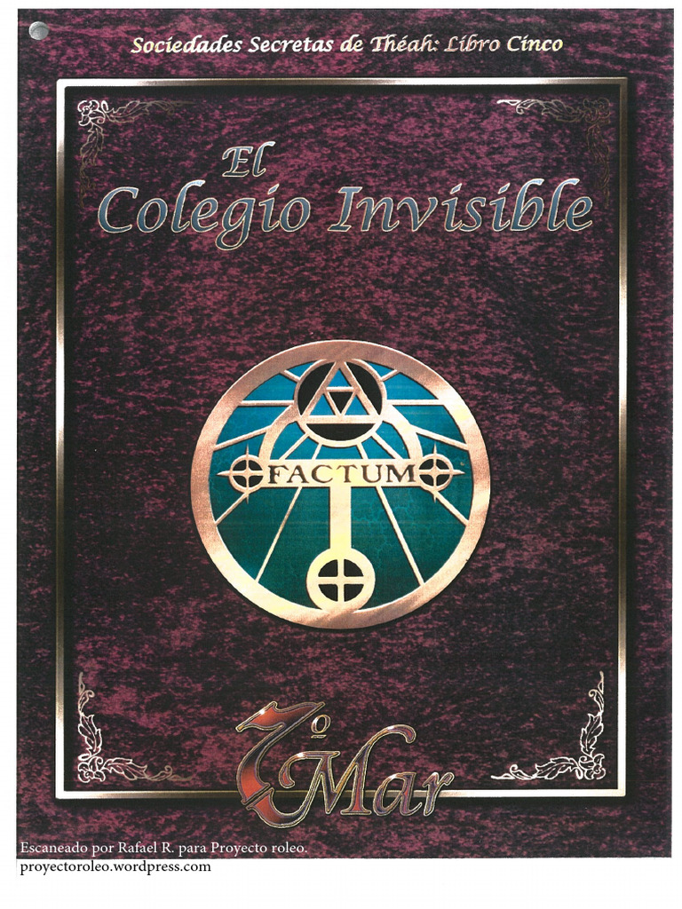7º Mar - Sociedades Secretas de Theah Libro V - El Colegio Invisible | PDF