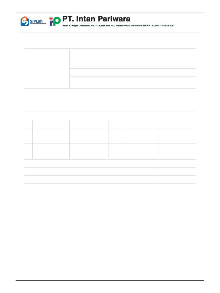 Surat Perintah Kerja SPK | PDF