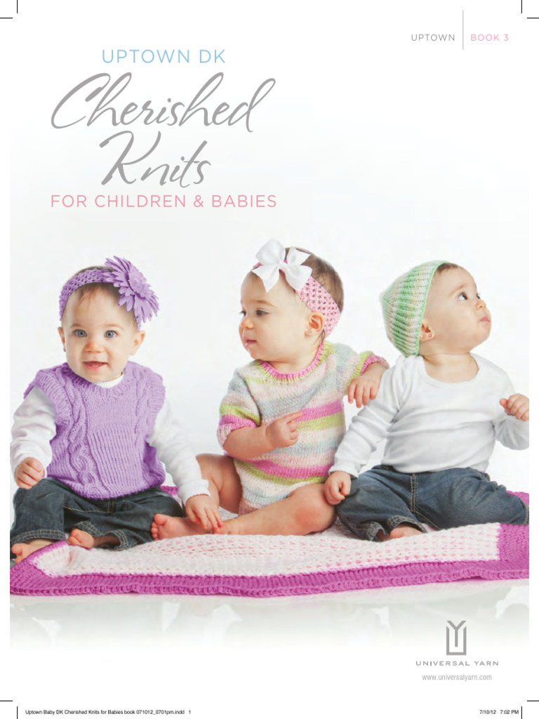 Uptown Baby DK Cherished Knits For Babies Book SM | PDF | Knitting ...