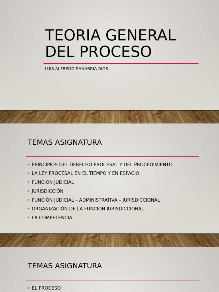 Teoria General Del Proceso Final | PDF | Jurisdicción | Ley procesal
