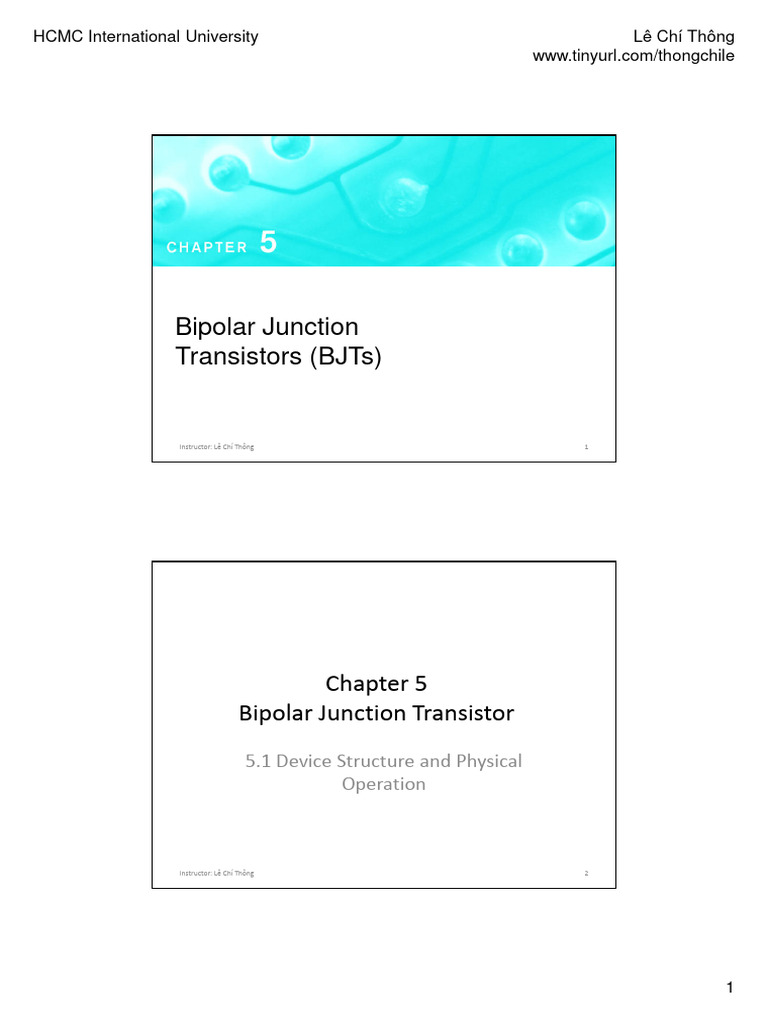 Electronics Chap5 BJTs 5.1 5.4 | PDF | Bipolar Junction Transistor | Semiconductors