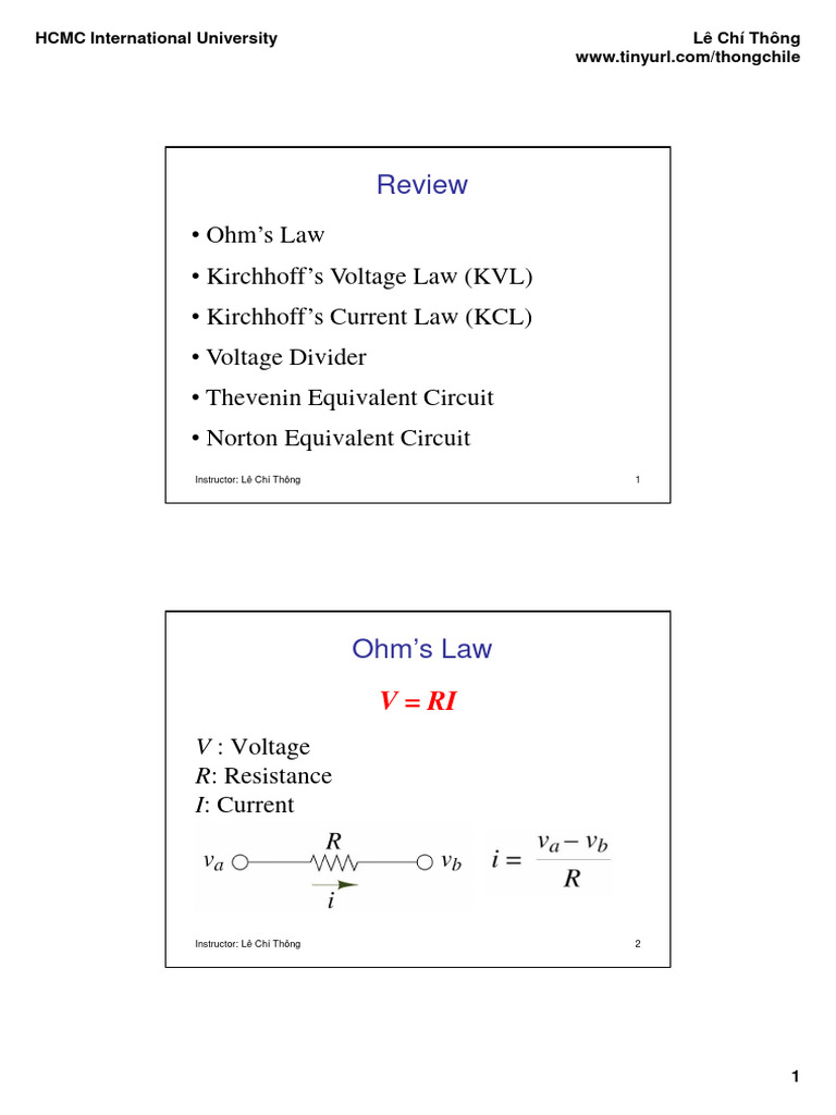 Understanding Circuit Laws and Equivalents | PDF | Electrical Network ...