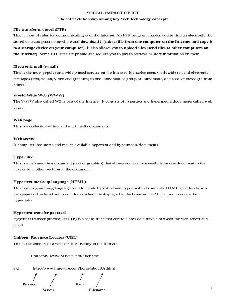 Social Impact of Ict | PDF | World Wide Web | Internet & Web