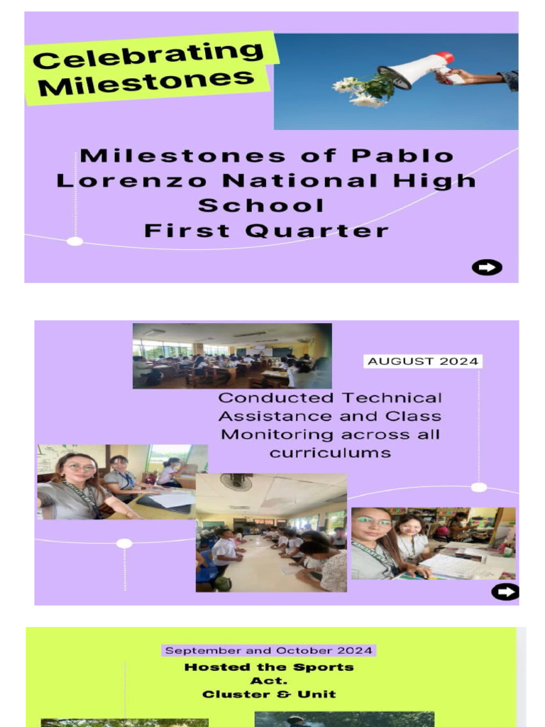 Milestone of Pablo Lorenzo NHS (3) Final | PDF