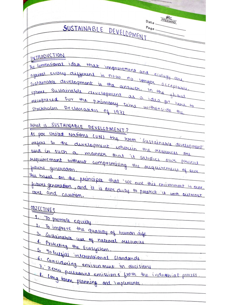 Sustainable Development Pdf