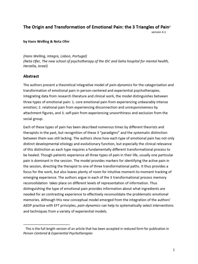 The Origins of Emotional Pain | PDF | Attachment Theory | Emotions