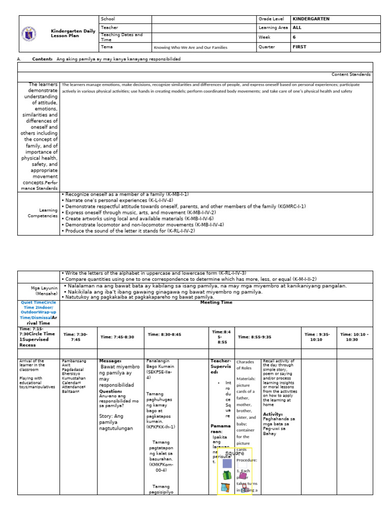 Kinder-New-DLL Week6 - Day4 | PDF | Cognitive Science | Human Communication