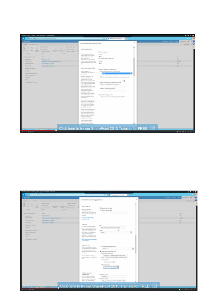 Create SP Web Application | PDF
