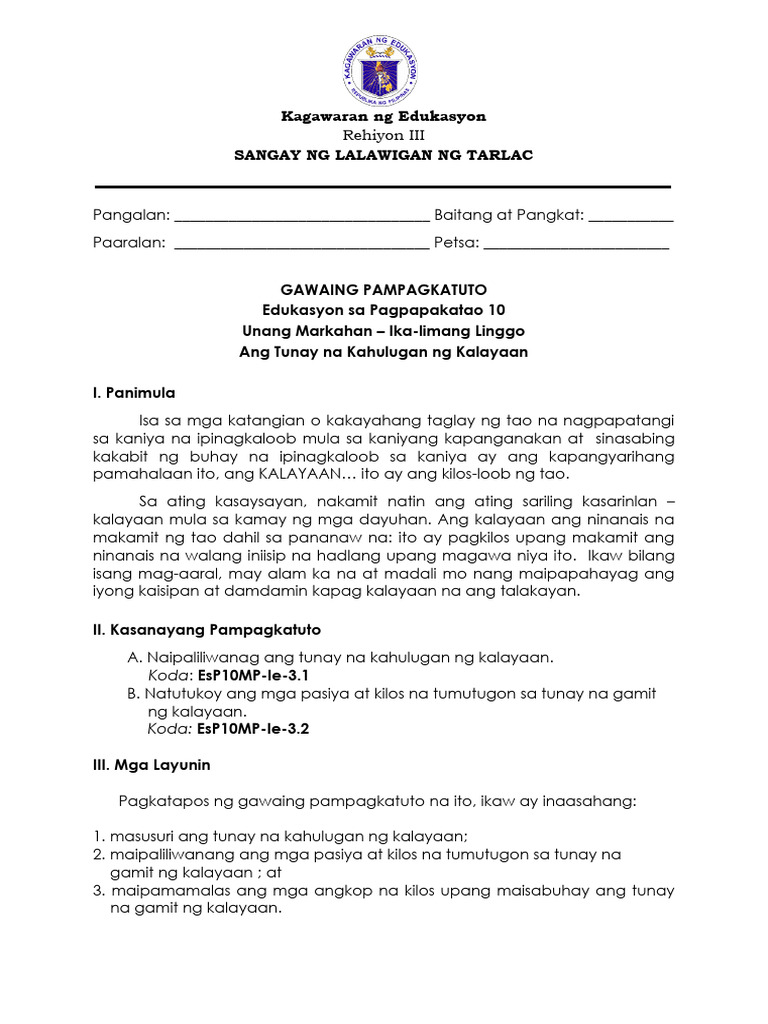 ESP10 Q1 Week5-Converted-1 | PDF