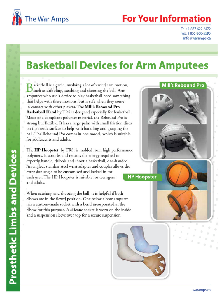 Basketball Devices for Arm Amputees | PDF | Prosthesis