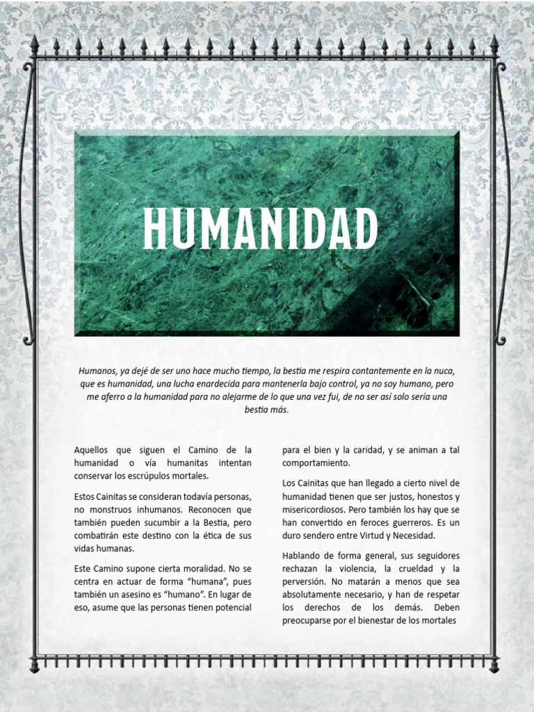 Humanidad V20 | PDF | Vampiros | Moralidad