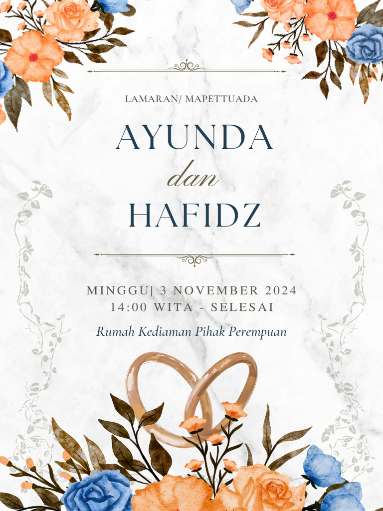 Undangan Lamaran/Mapettuada | PDF