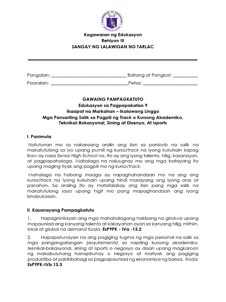 Esp9 Q4 Week2 Fo Annie-T.salvador | PDF