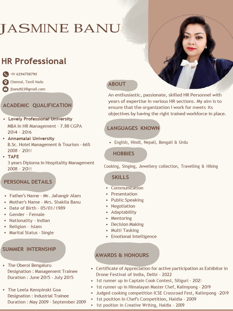 Jasmine CV 2023 - 230615 - 133922 - 1 - 230615 - 154906 | PDF ...
