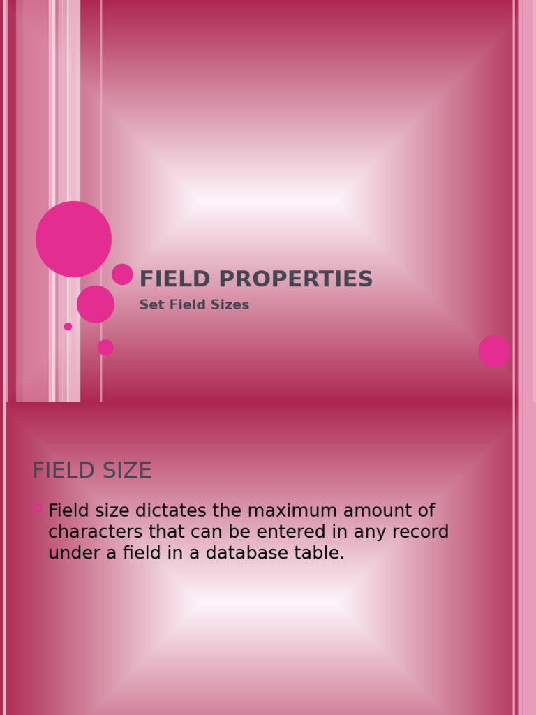 Microsoft Access Field Size Rel Queries Forms Reports | PDF | Microsoft ...