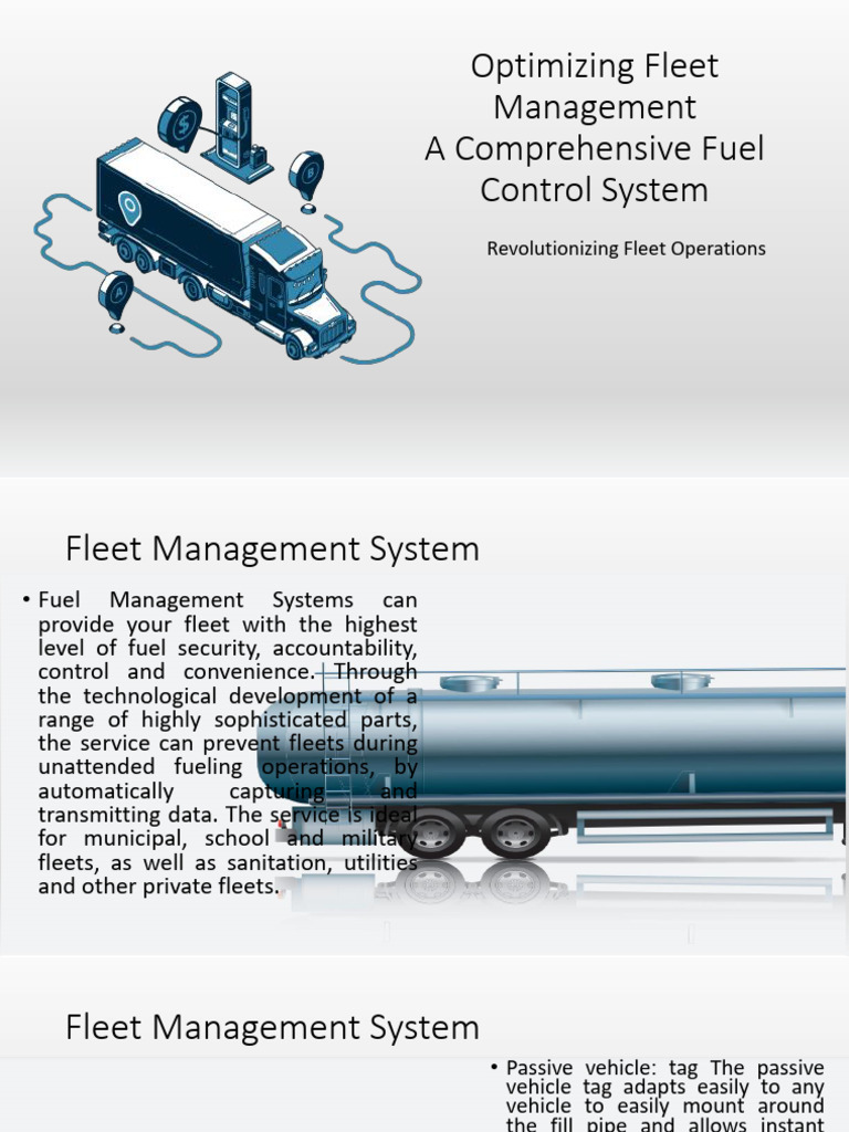 Optimizing Fleet Management | PDF | Filling Station | Radio Frequency ...
